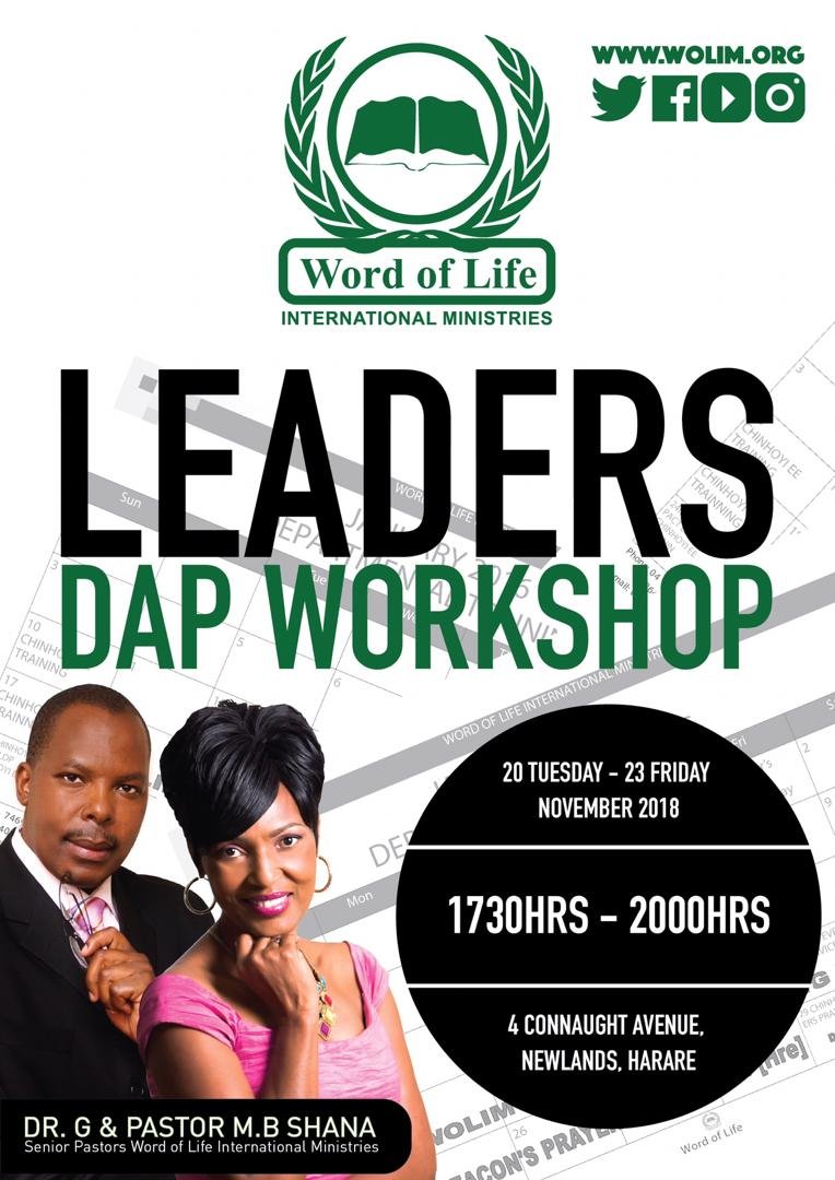 Leaders DAP Workshop Harare - Wed, 21 Nov 2018